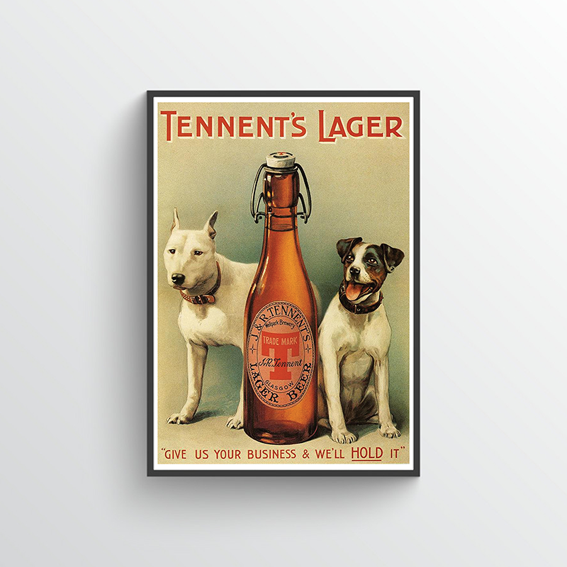 Tennent's Lager Vintage Poster – House Of Harry